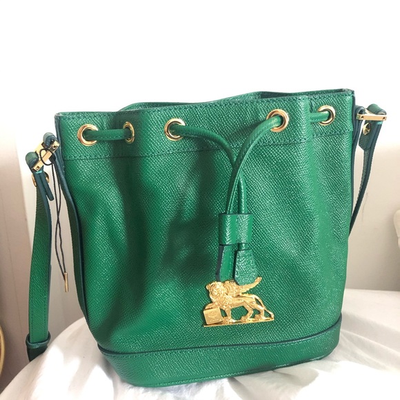 MCM | Bags | New Mcm Dark Green Leather Rgb Mini Bucket Bag | Poshmark